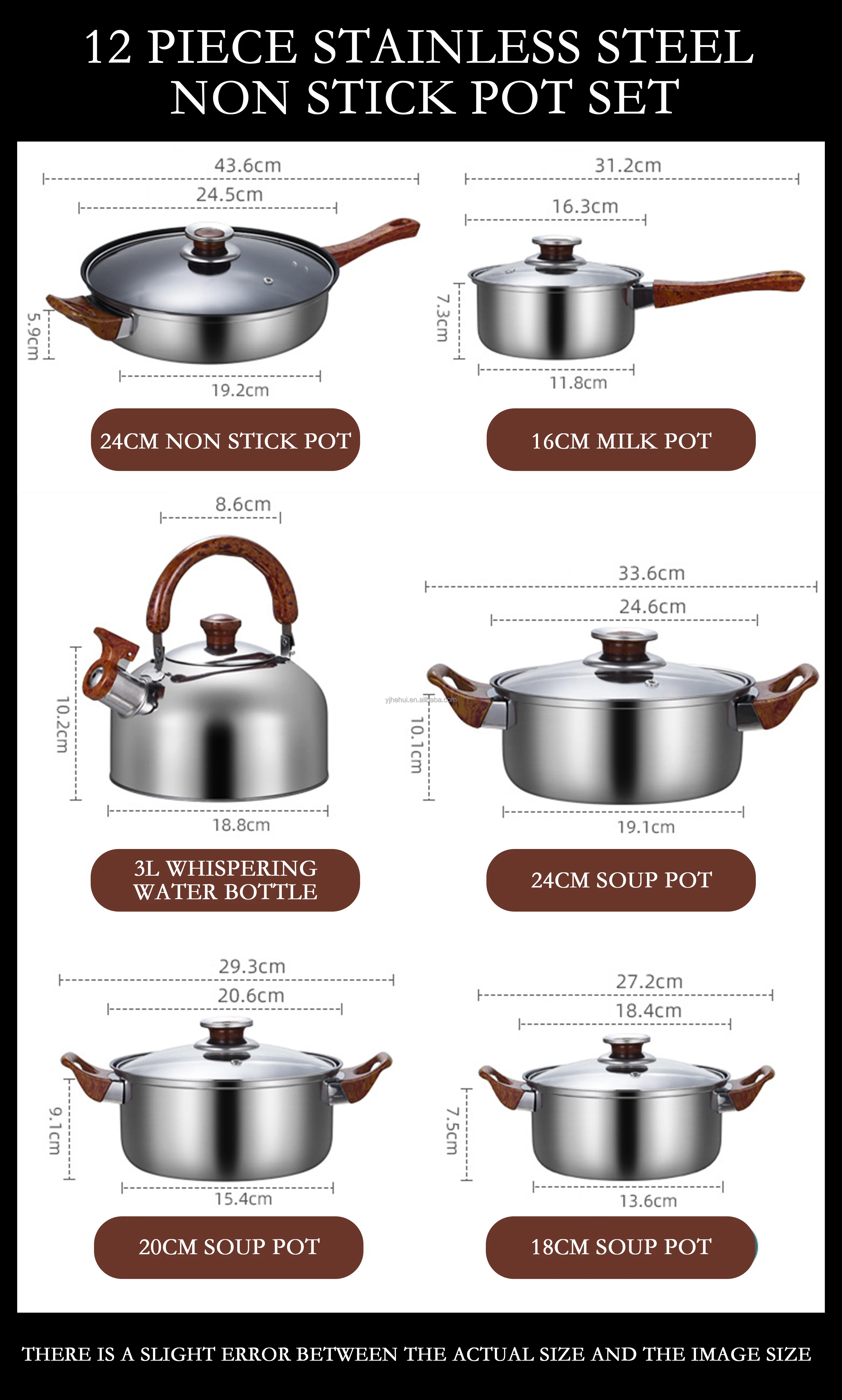 Wholesale 12pcs Kitchen Ware Cook Set with Non-Stick Coating