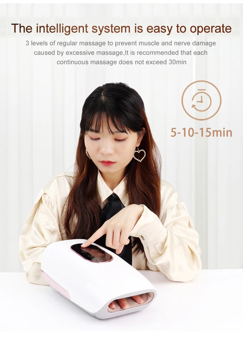 Smart Cordless Electric Hand Massager With Vibration Heating Helps ...