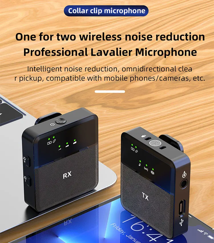 Handsfree Tie Clip Microfono Mini Mic Collar Lapel Wireless Lavalier ...