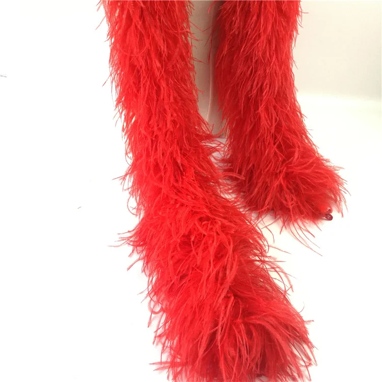 Long Feather Robe - Ostrich Feather Boa for Party & Performance