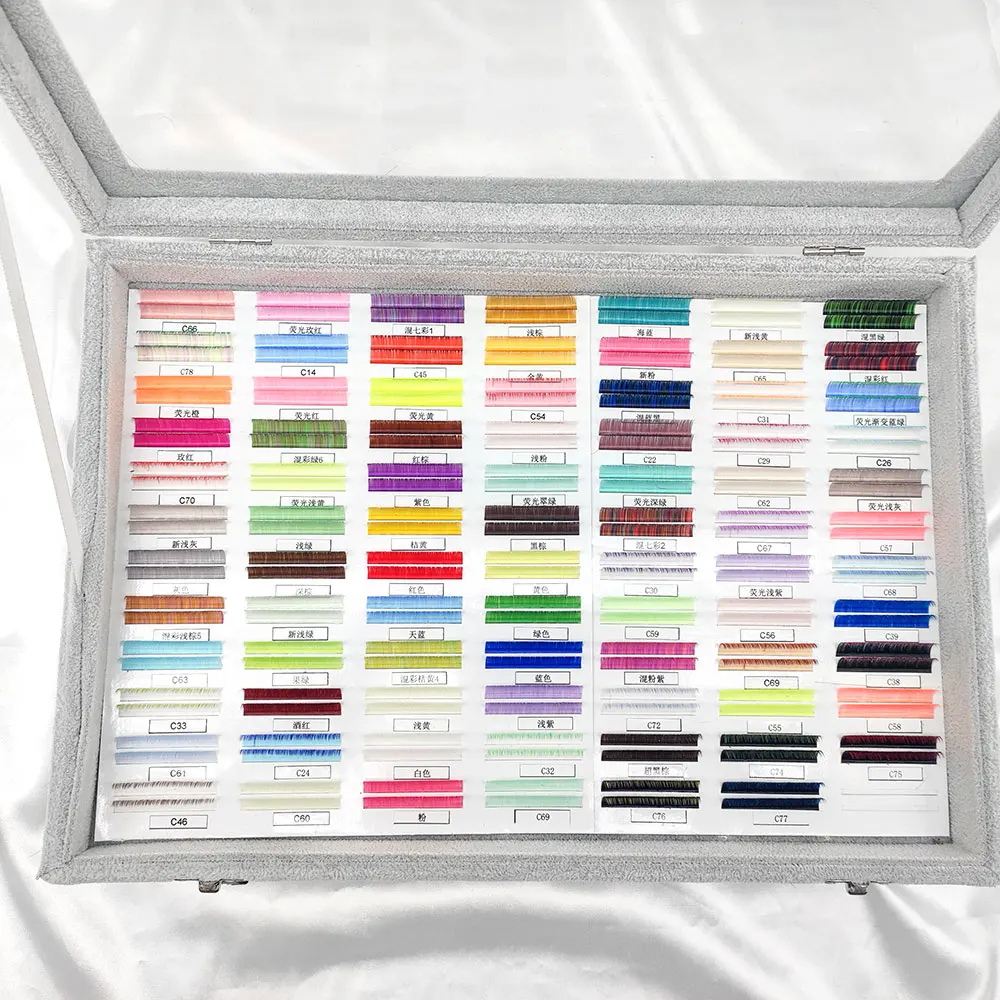 Brown Colour Colored 0.05 Lash Extension Tray d Curl 0.07 25mm Premade ...