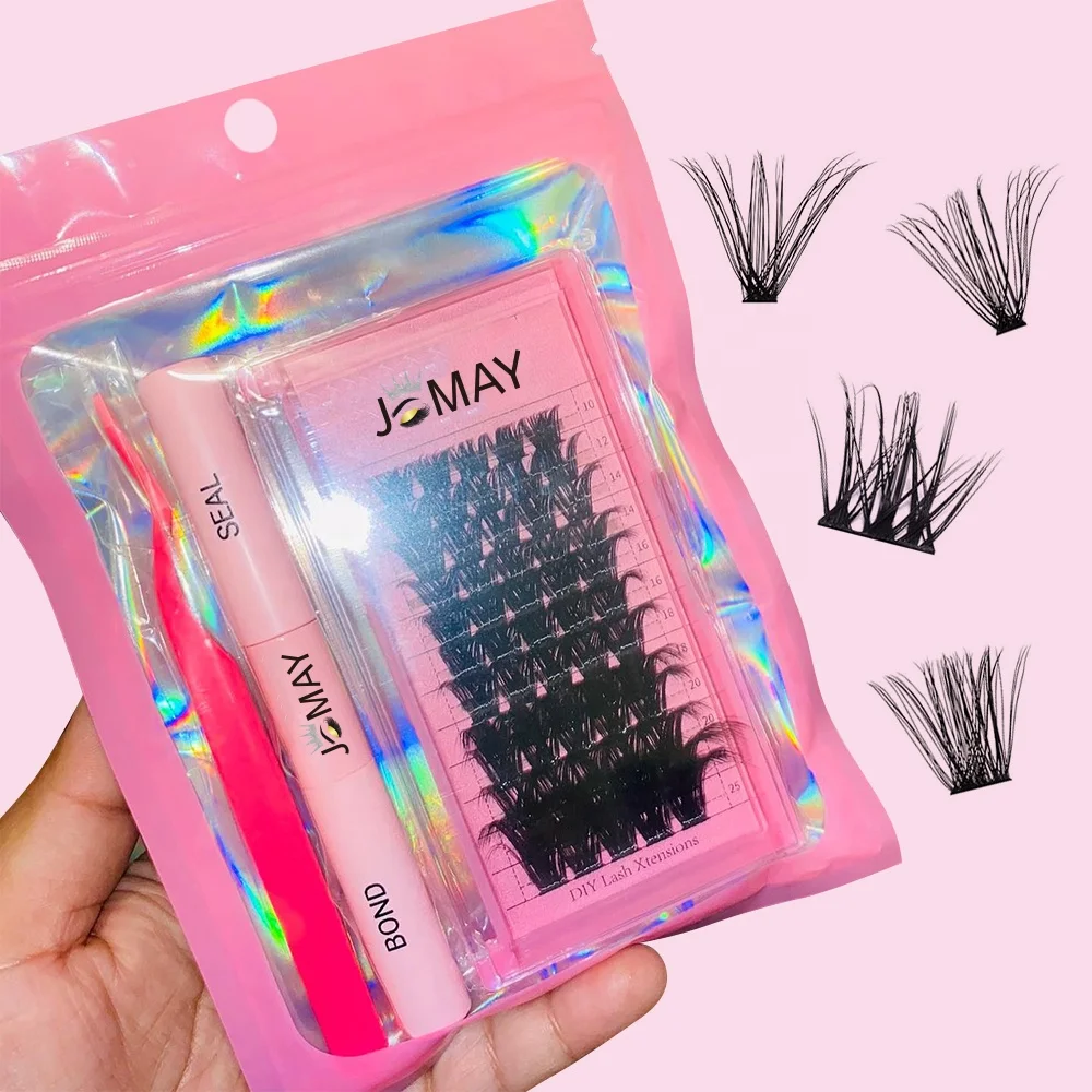 200D Individual Eyelash Clusters - Mink D Curl DIY Kit