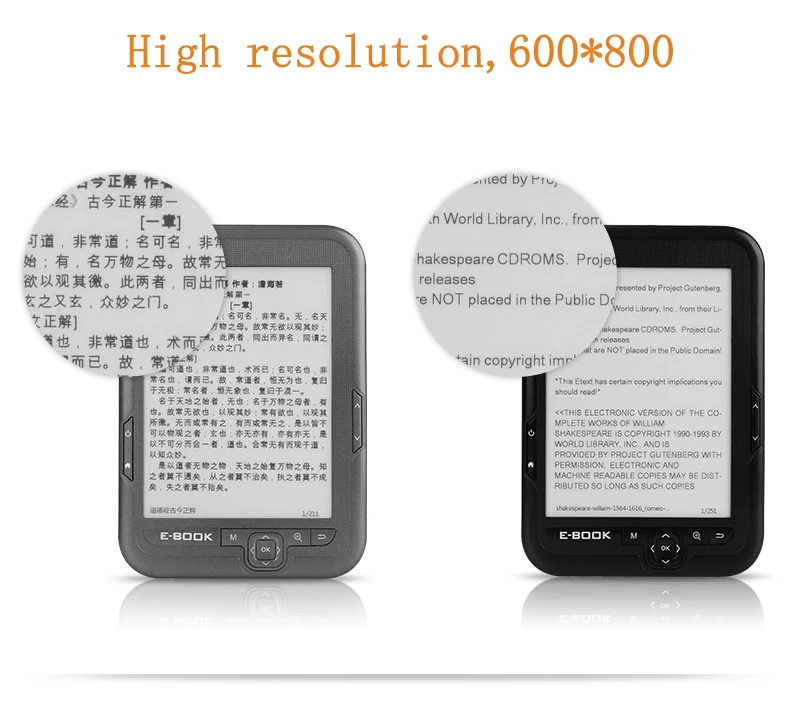 BK-6006 E Ink Screen E-Reader - 6inch Ebook Reader with Linux