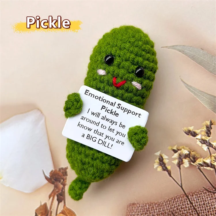 Emotional Support Pickle - Handmade Crochet Delight