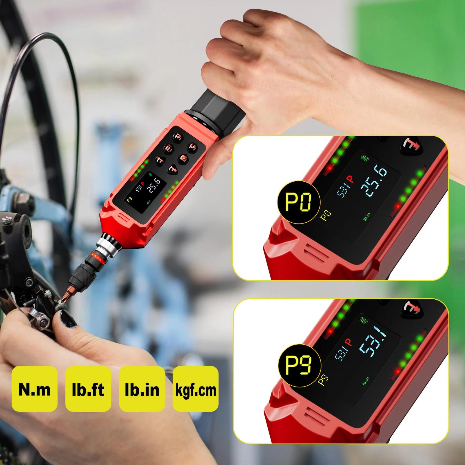 Adjustable Digital Torque Screwdriver - 0.09-6 Nm
