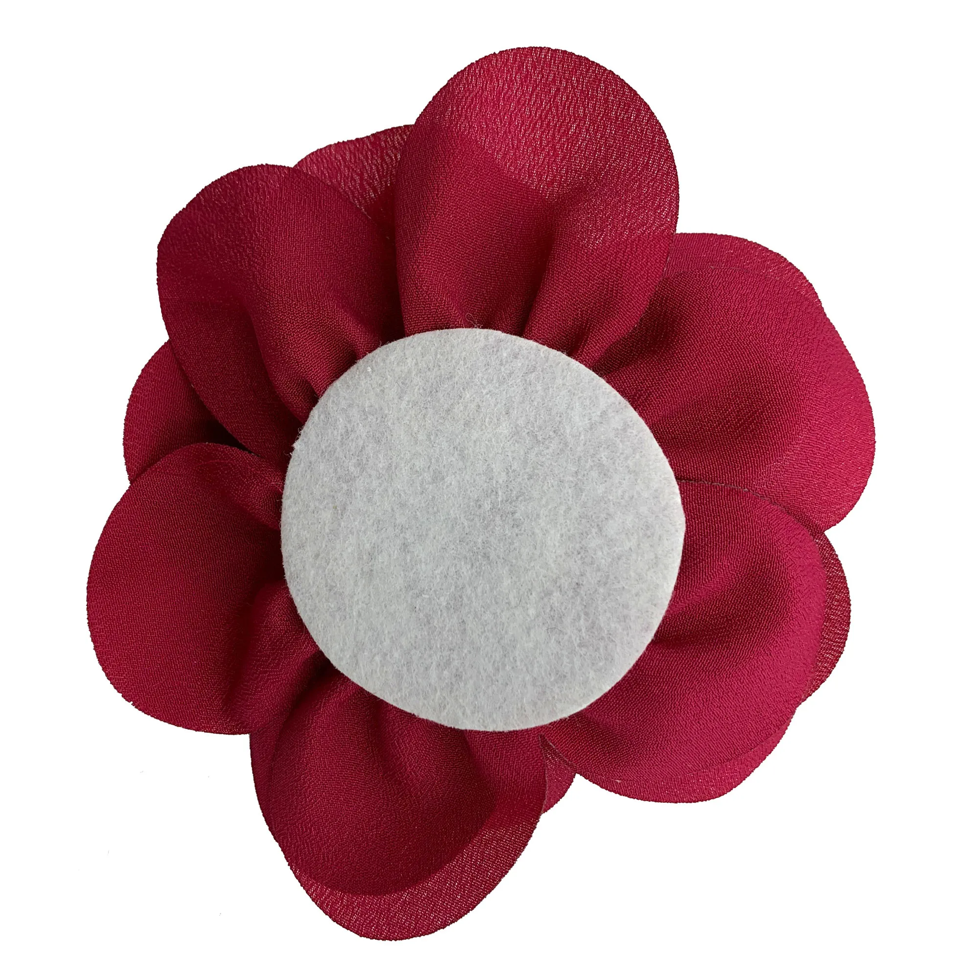 Customized Design Poppy Layered Chiffon Mesh Flower Handmade White ...