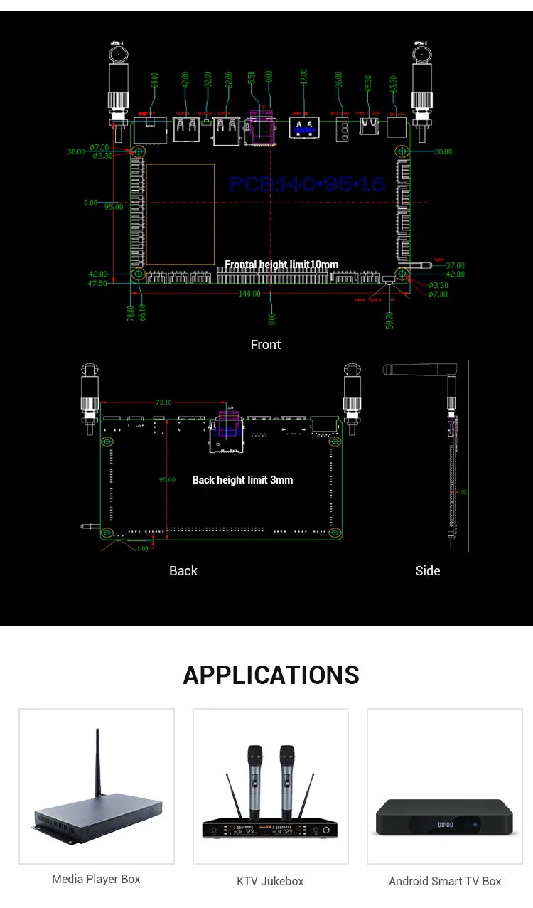 Rockchip Android Mainboard Rk3288 Development Electronic Pcba ...