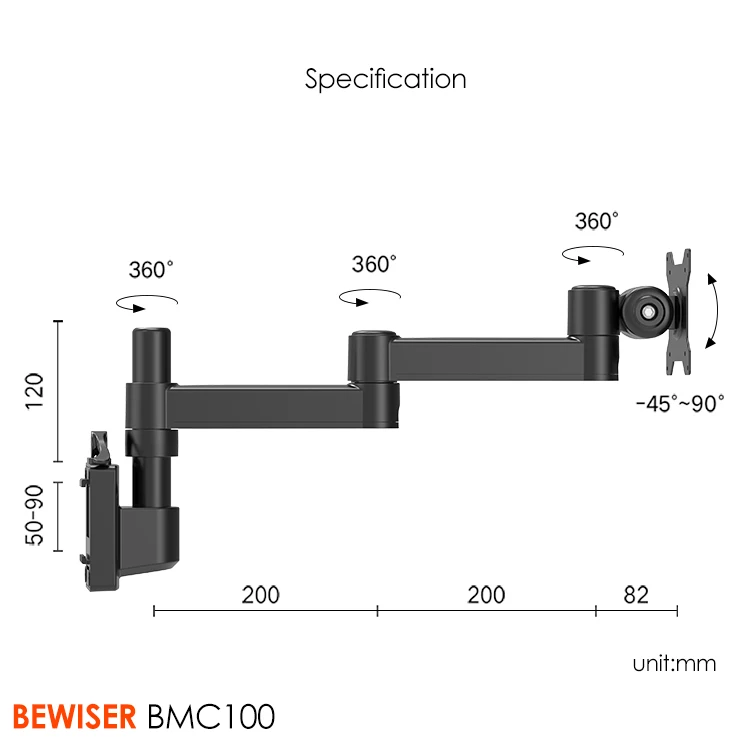 Screen Board Mount Monitor Arm Screen Panel Monitor Bracket Heavy Duty ...