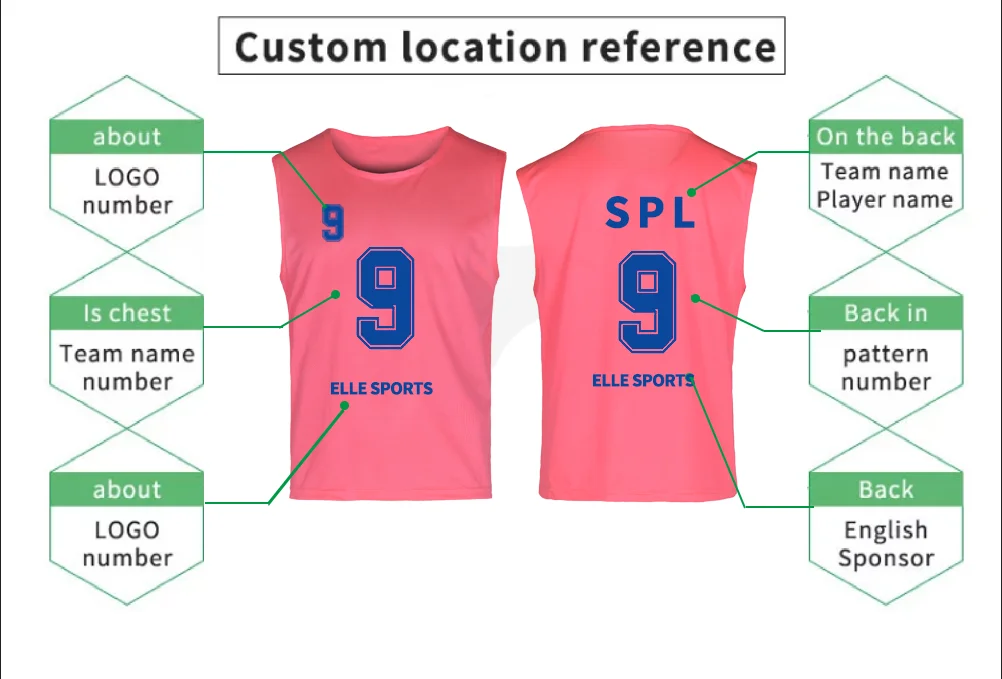 Customizable Soccer Training Vests - Quick Dry & Breathable