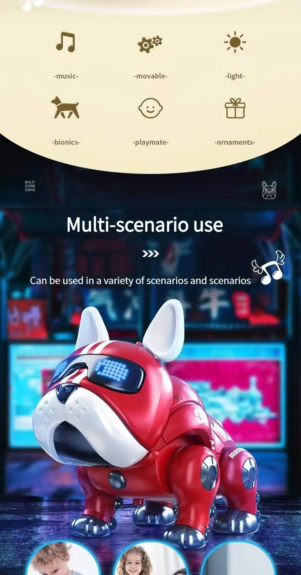 Electric Robot Bull Dog Toy - Intelligent Voice Control