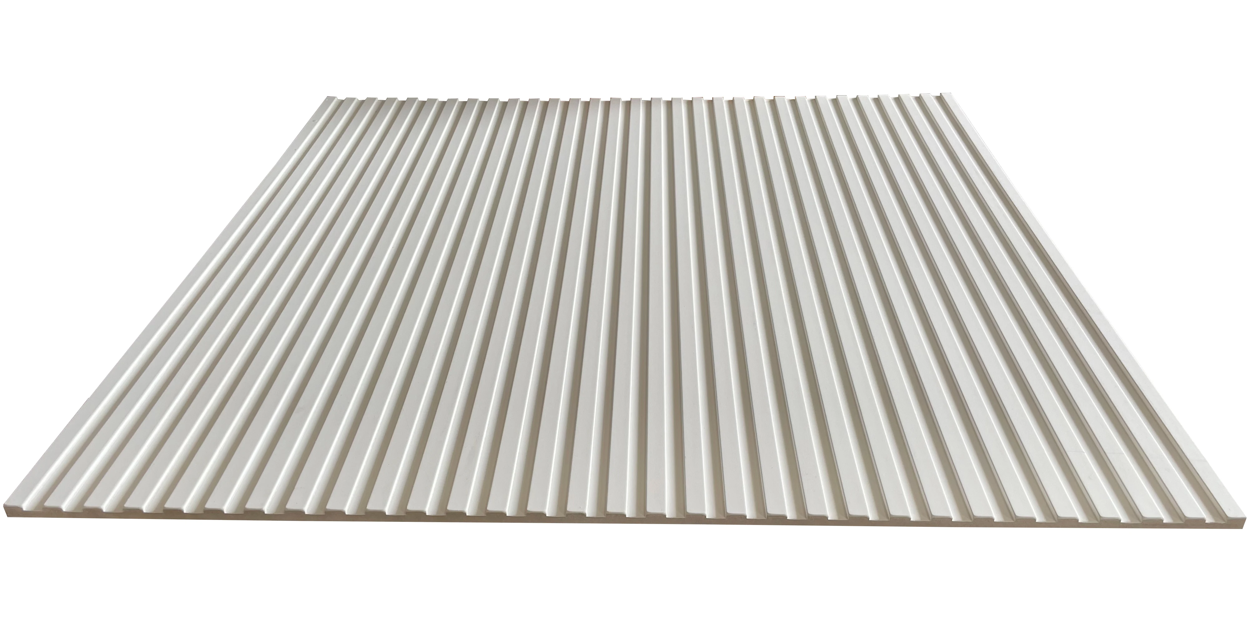 White Primed 3D Fluted MDF Panels for Decorative Use