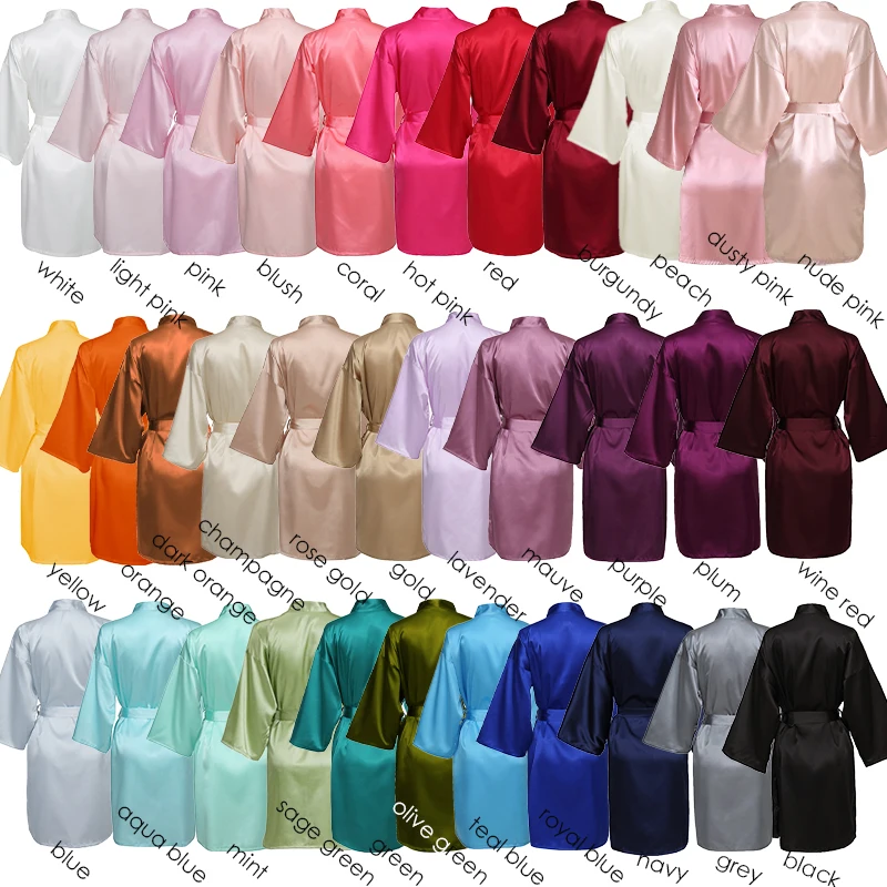 Shop Our Cheap Chinese Robe Silk - Plain Satin Rhinestone Bride Robe 6010