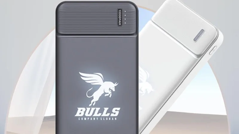 Luminous Led Power Bank 10000 Mah Shine Power Bank Custom Logo ...