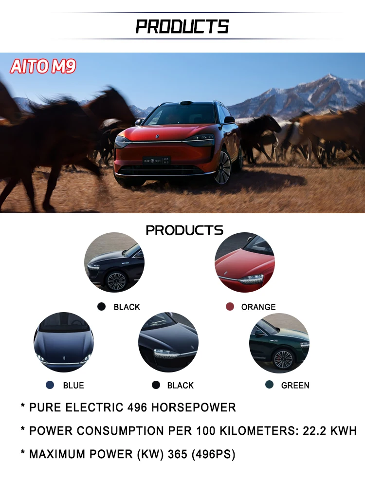 Huawei Aito M9 Ev Car Luxury Suv Models Autos New Energy Vehicle Adult ...