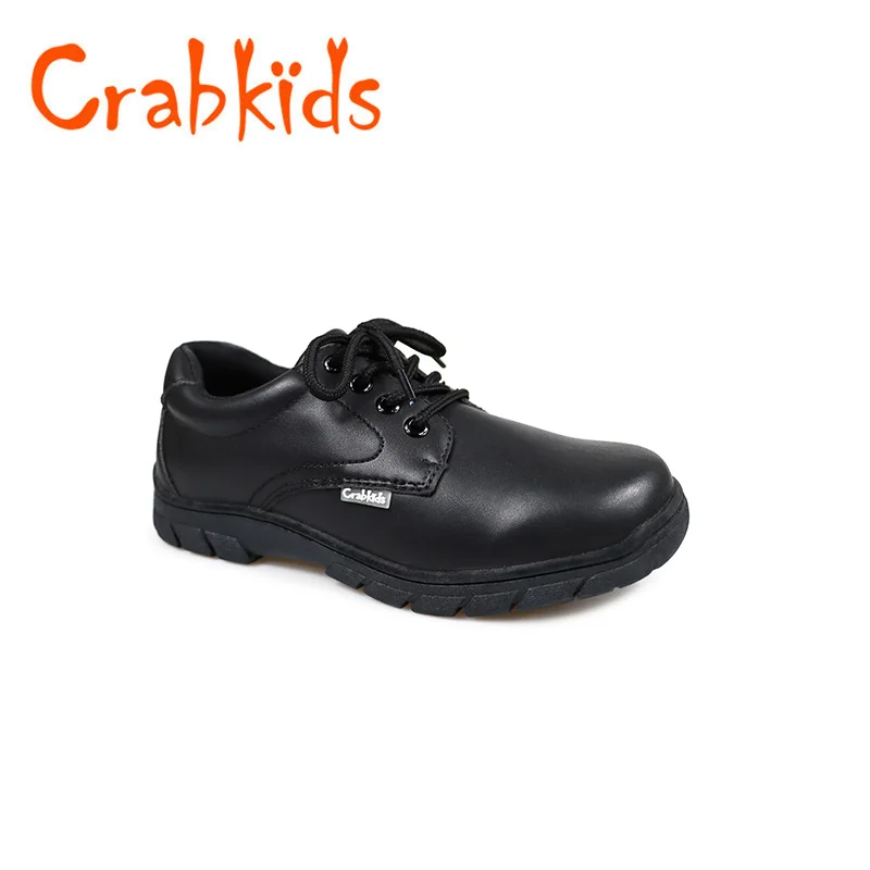 Crabkids Fashion Custom Comfortable Sole Leather Student School Black ...