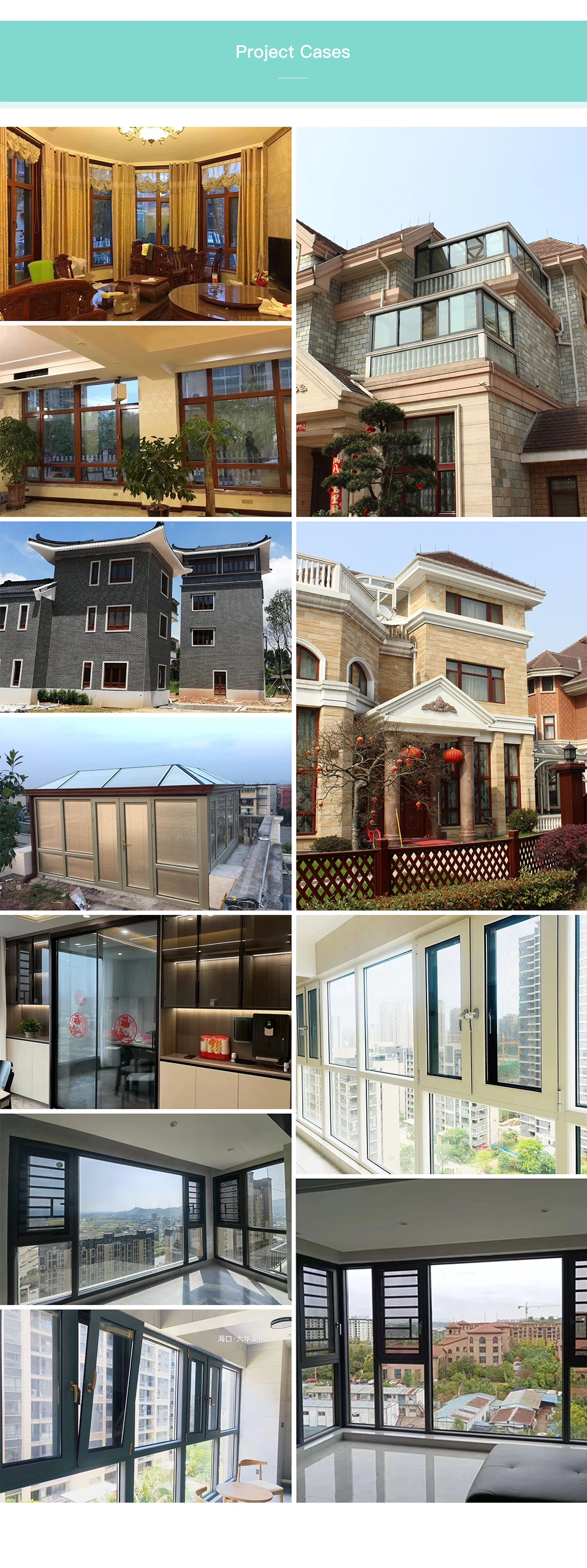 Customized Window With Window Screens Soundproof and Windproof Aluminum ...