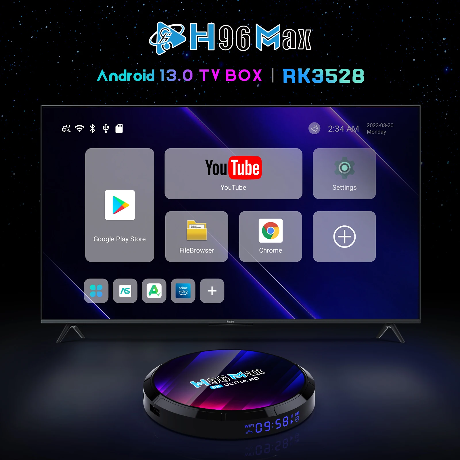 H96 Max RK3528 TV Box - 4K Smart Android 13 Device