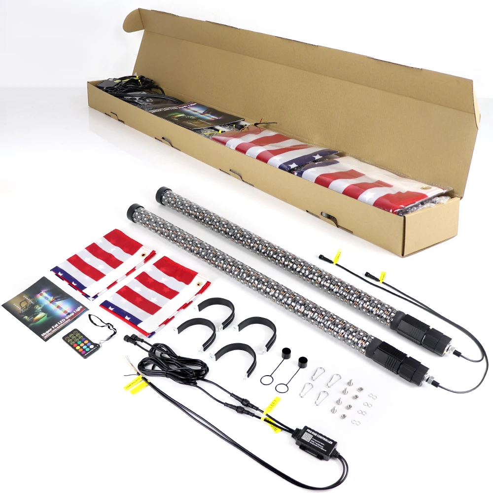 2ft Fat Led Whip Light Dancing Thick Lighted Whip By App And Remote ...
