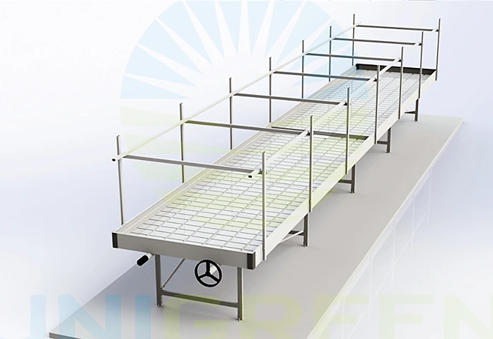4x8 Flood Rolling Table With Vertical Poles Hang Net Led Light ...