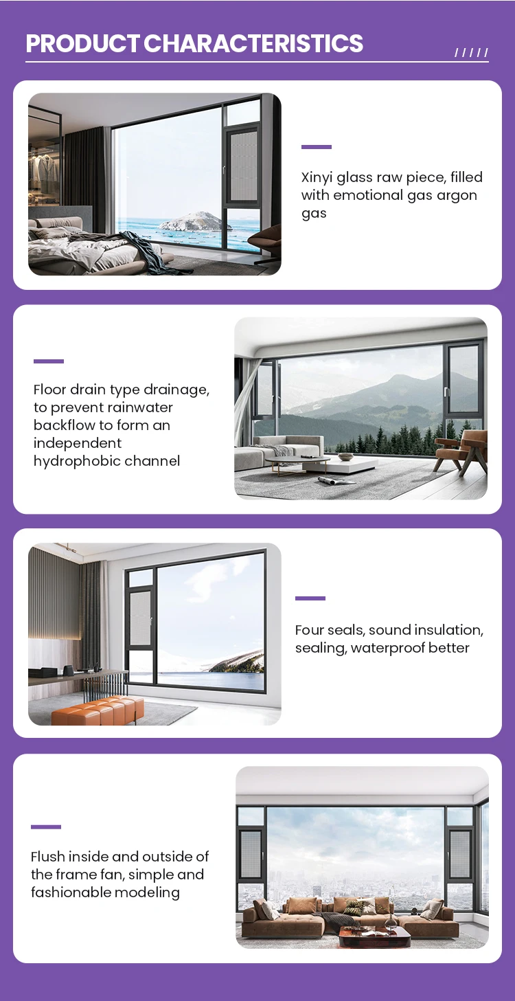 Customizable Elegant European Minimalist Villa Casement Windows Durable ...