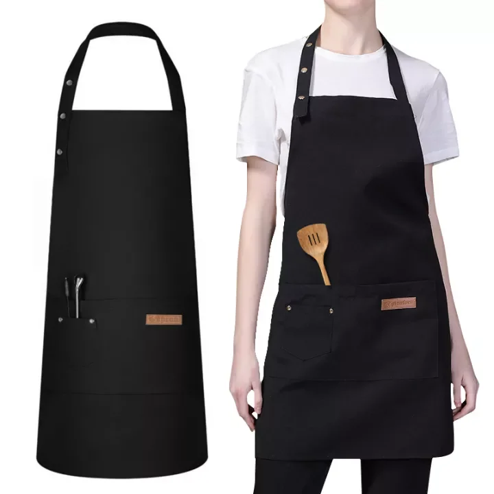 Apron For Women Men Adjustable Apron Neck Strap Washable Cooking Cotton ...