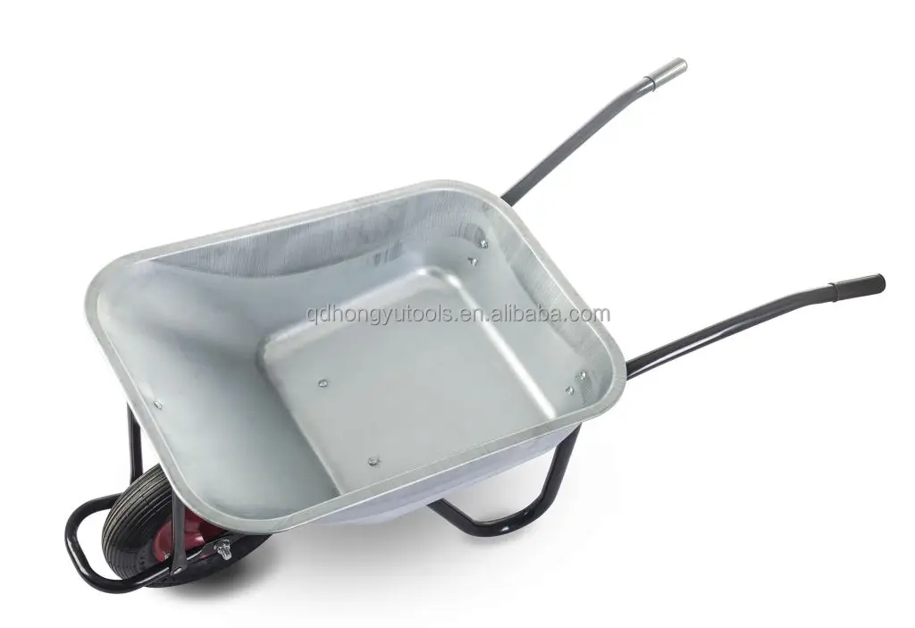 Heavy Duty Wheelbarrow - 100L Galvanized Steel Garden Tool