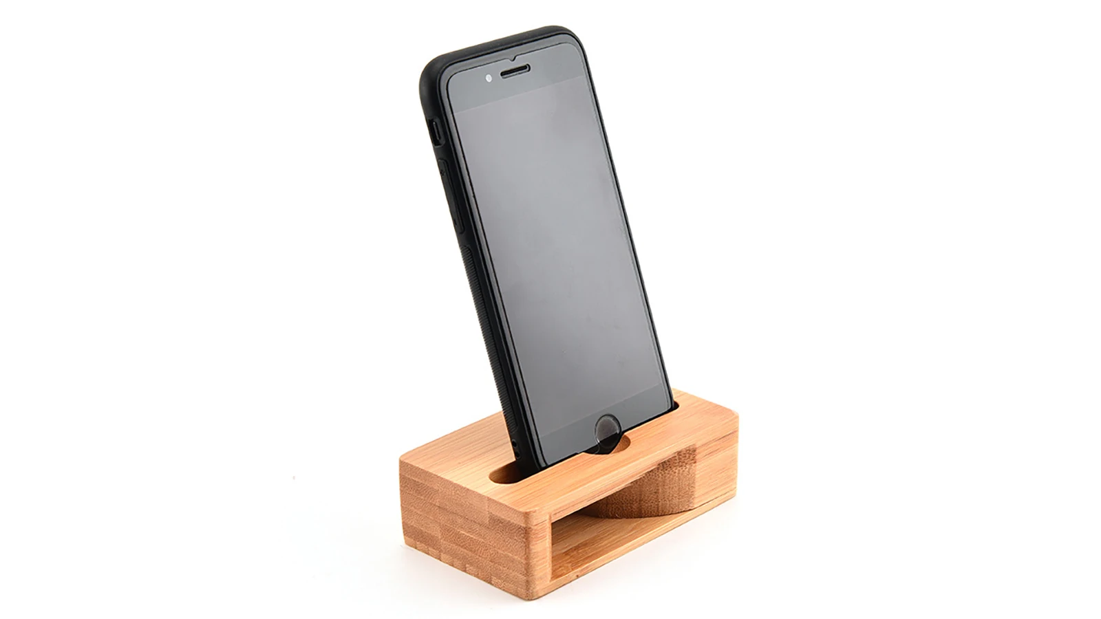 Custom Natural Bamboo Wood Desk Mobile Cellphone Stand Outdoor Portable ...