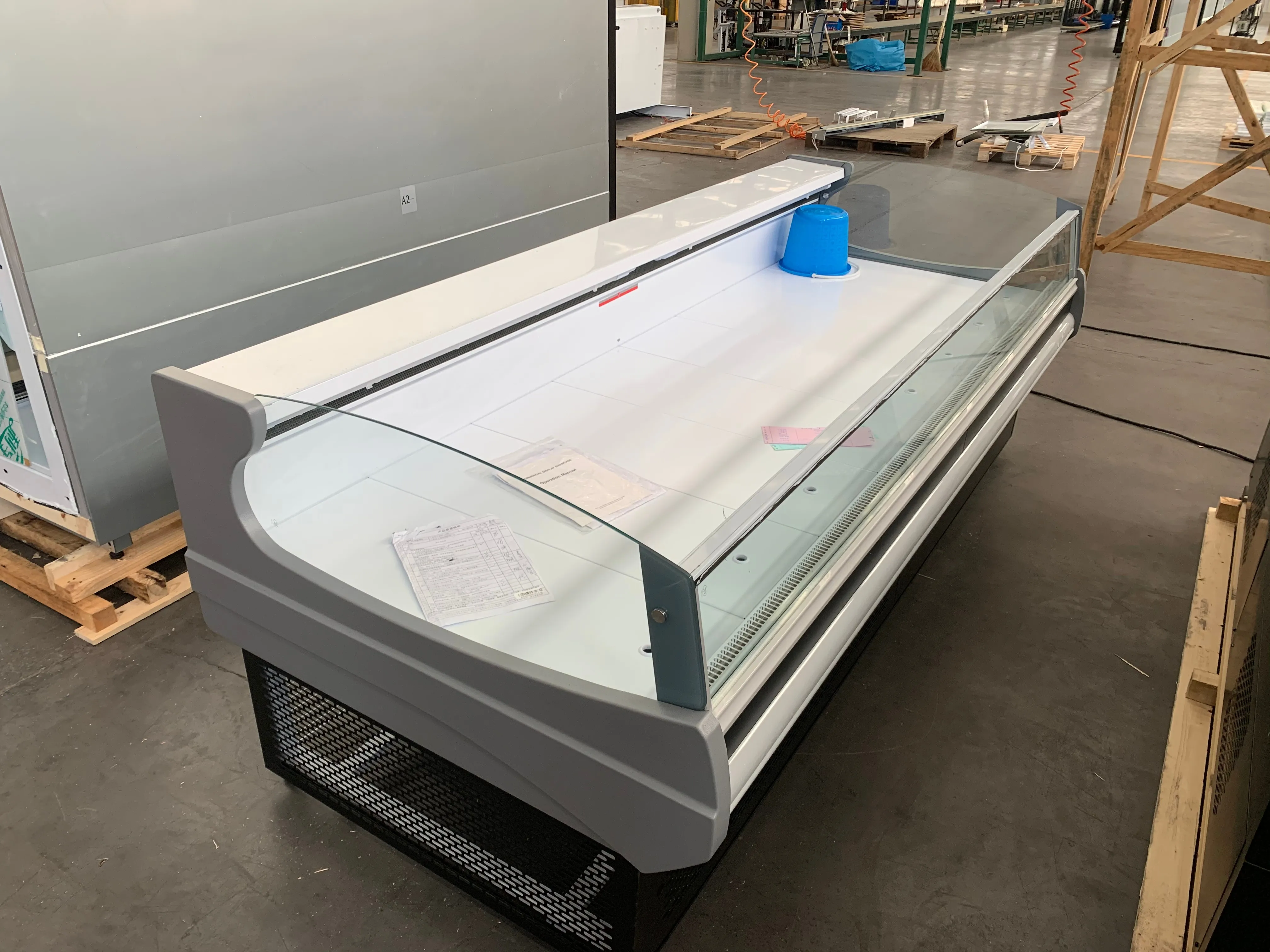 Chest Counter Butchery Fresh Chicken Meat Display Cooler
