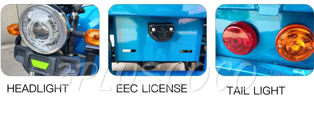 Eu Coc Eec Electric Cargo Tricycle E Scooters Trike With Windshield For ...
