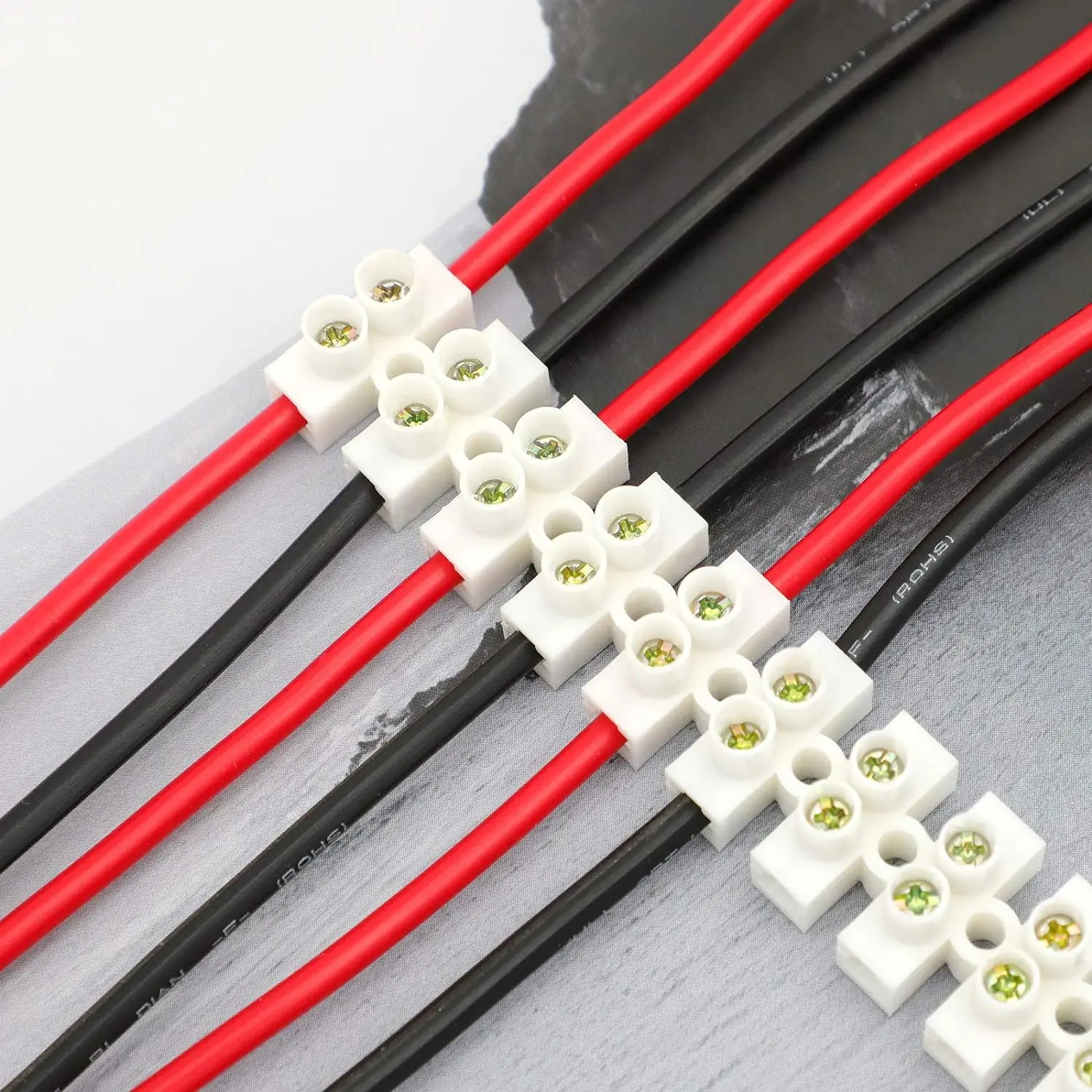 FSCAT White Connector Dual Row Electric Barrier Block 12-Position ...