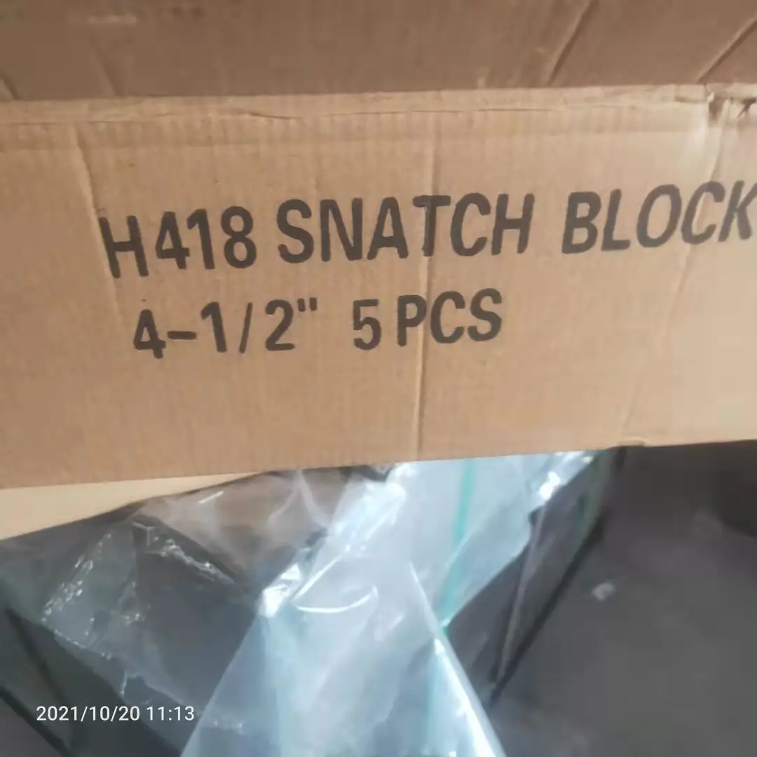 China Block Factory Heavy Duty Pulley Snatch Block H418| Alibaba.com