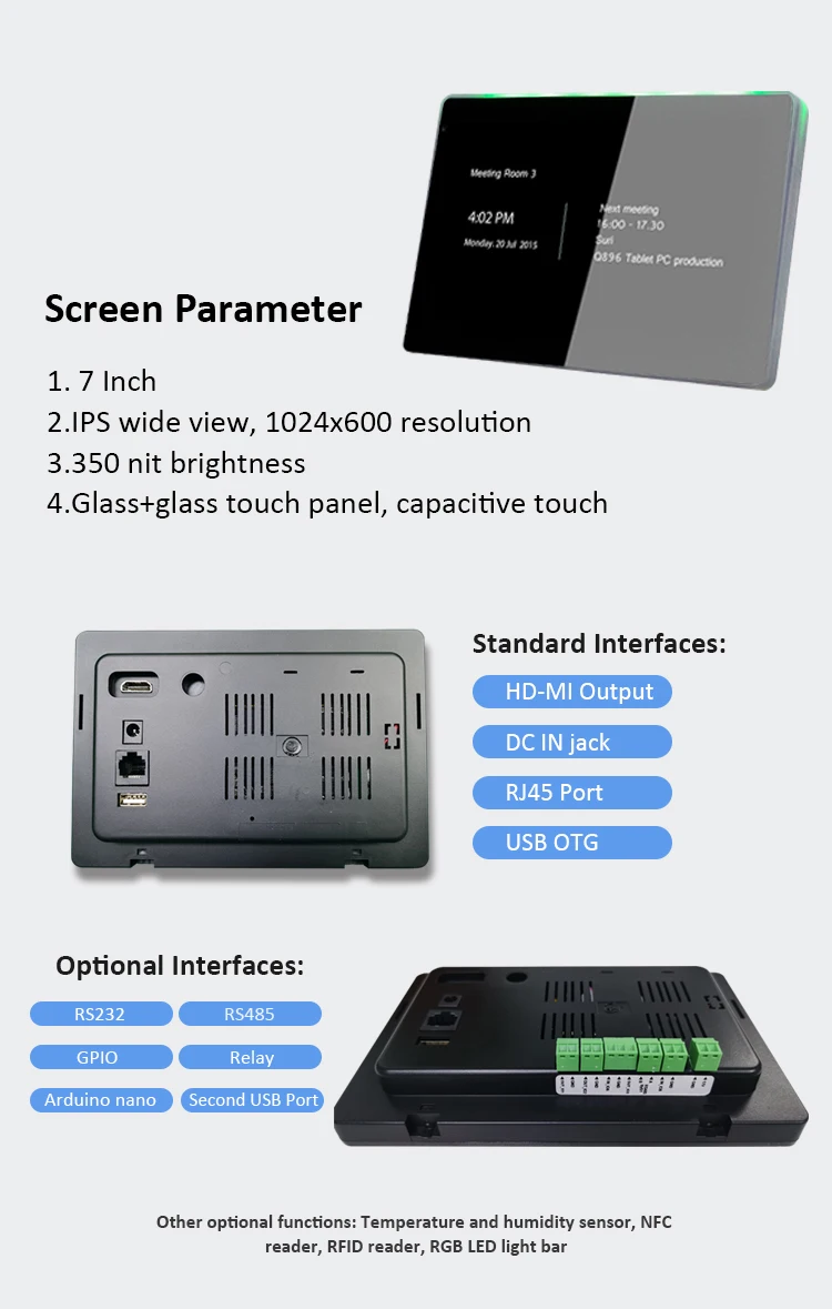 Android Capacitive Touch Panel with LED RFID NFC Reader