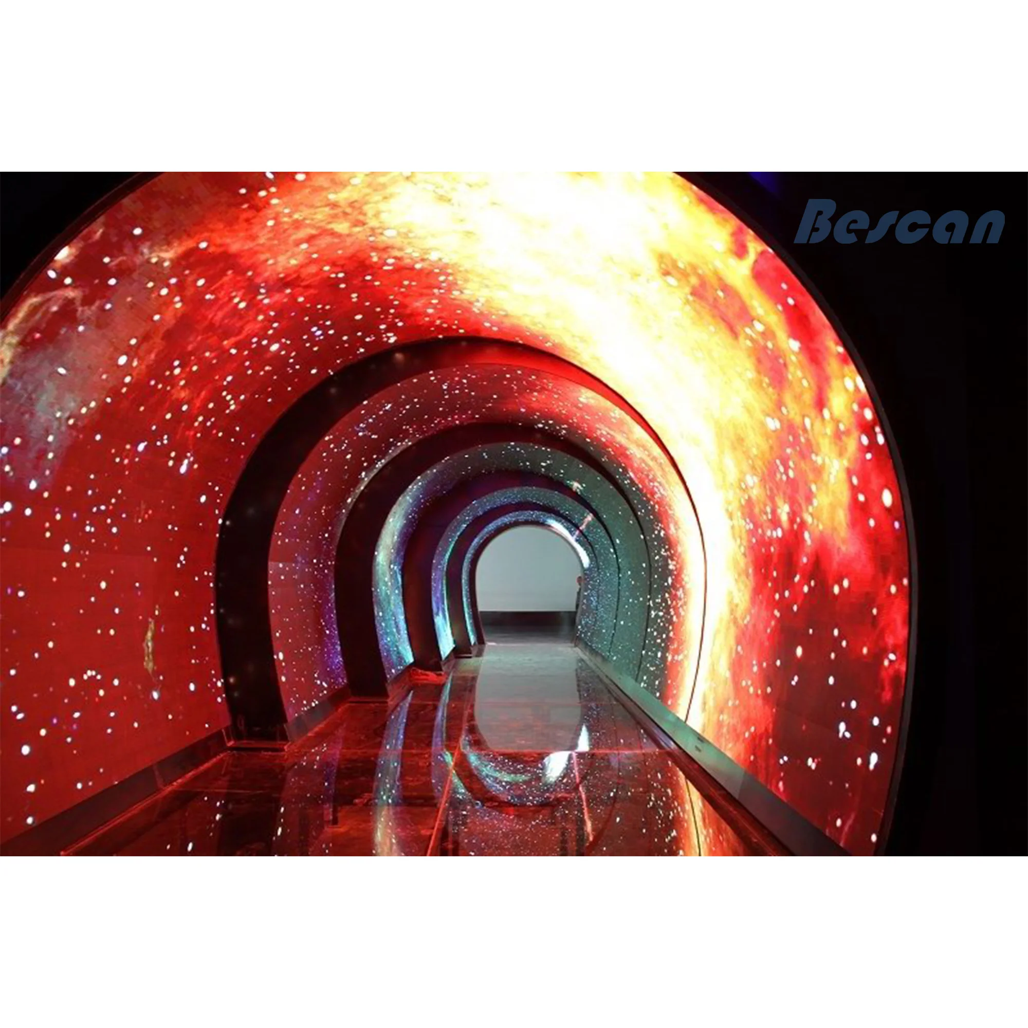 BESCAN Immersive LED Tunnel Display - High-Density Video