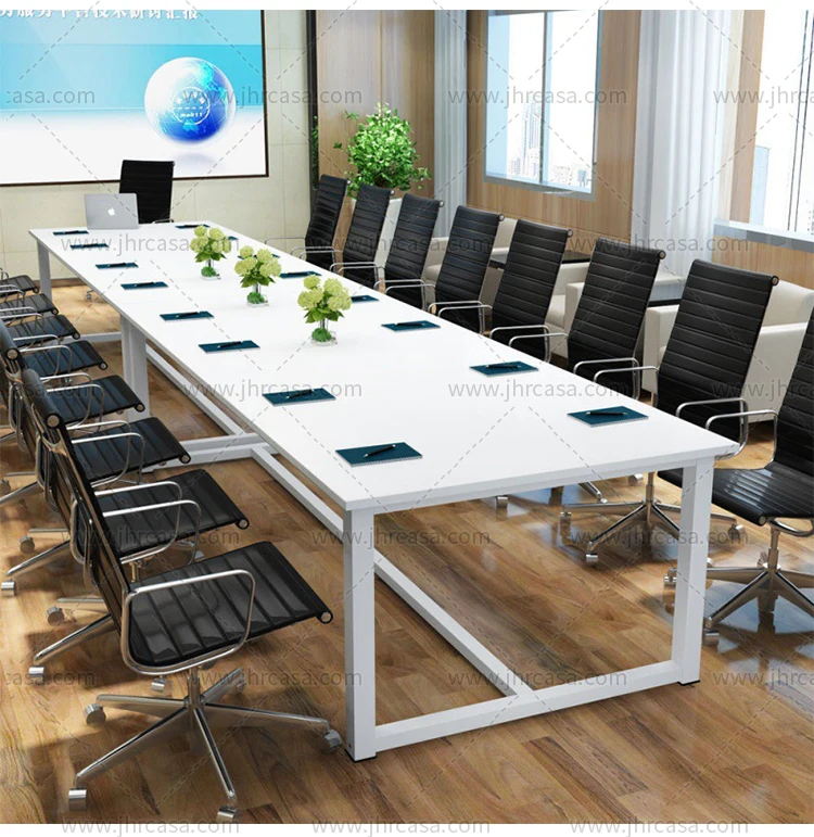 Modern Simple Design Conference Table Office Furniture Metal Frame 6/8 ...
