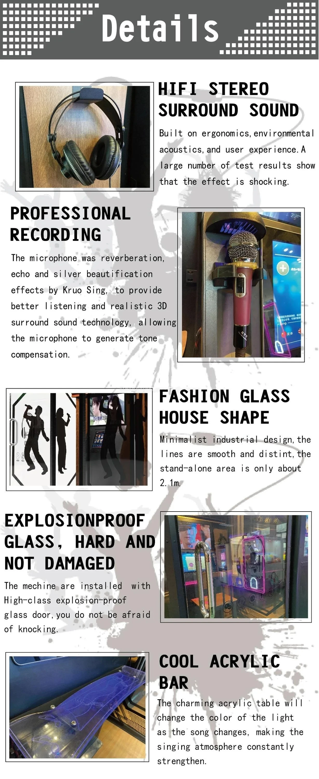 Coin Operated Electronic Jukebox Karaoke Singing Room