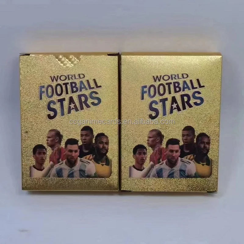 Custom Football Soccer Players Game Collection Cards Gold Foil Soccer ...