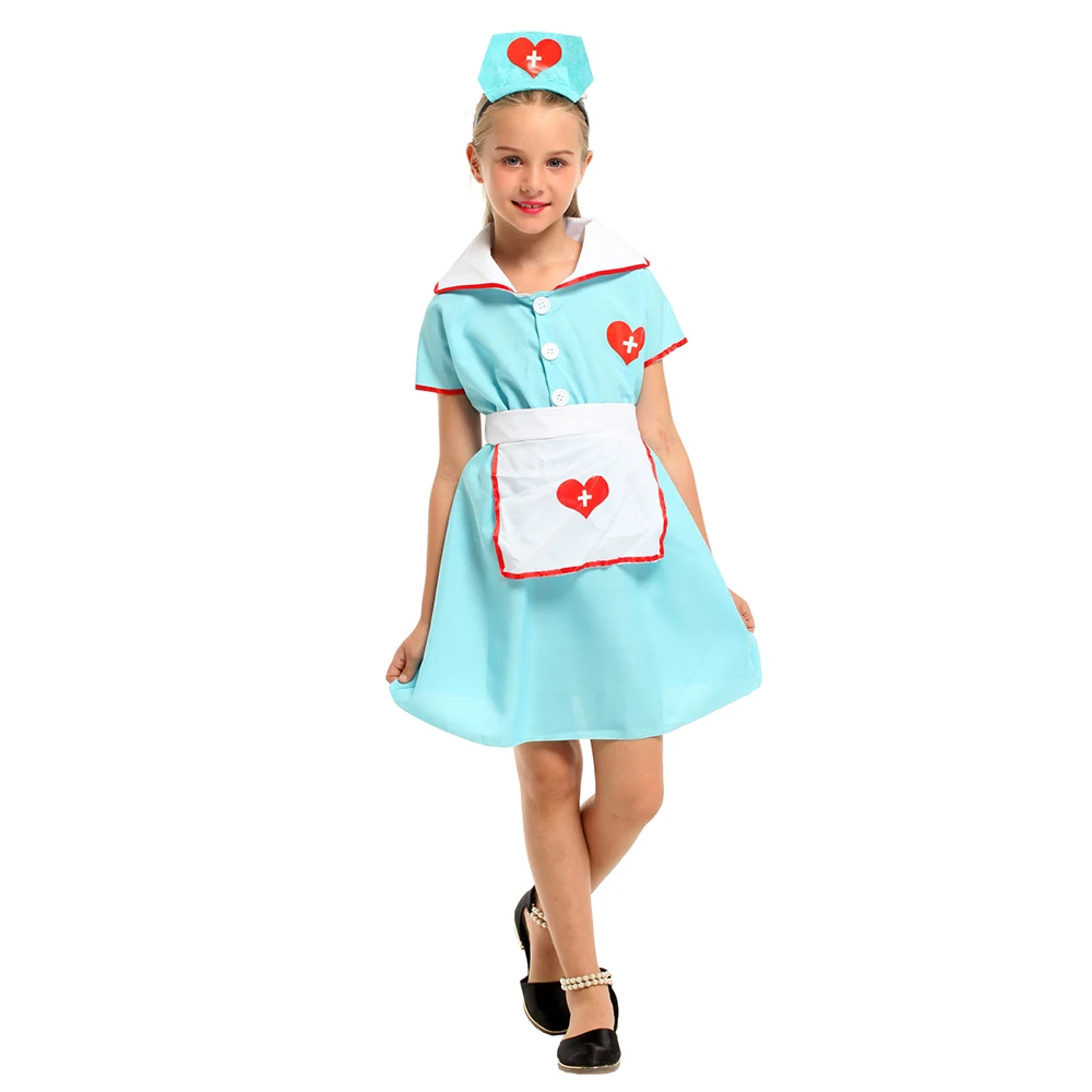 DIXU Popular Children Nurse Hospital Uniform Kids Costumes Party ...