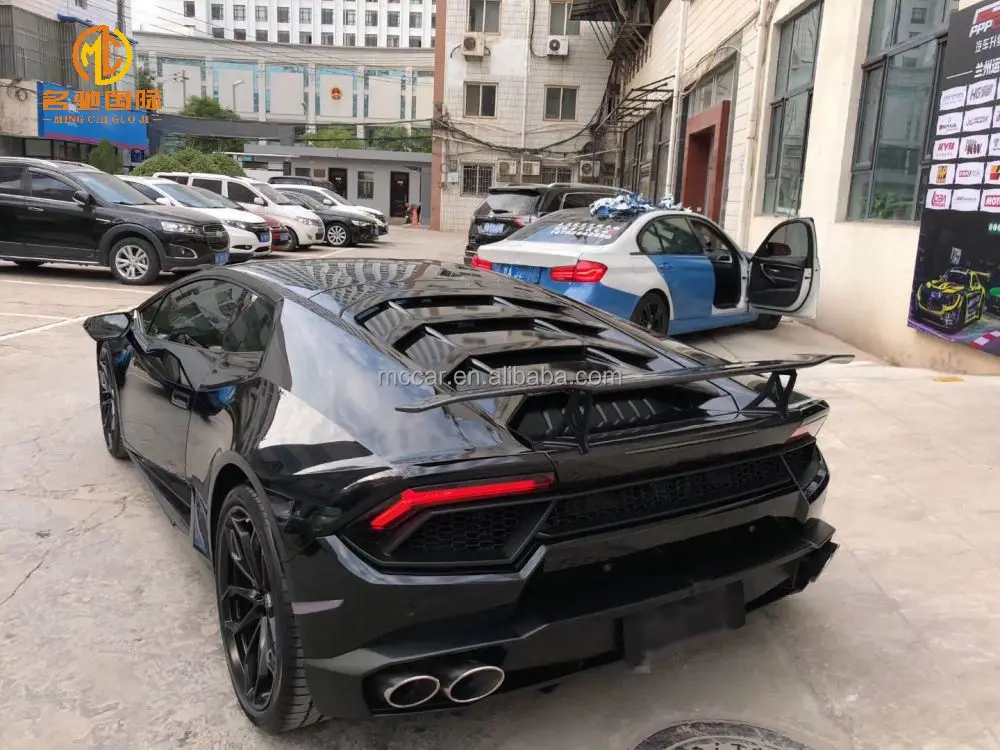 V Style Carbon Fiber Rear Spoilers for Lamborghini Huracan