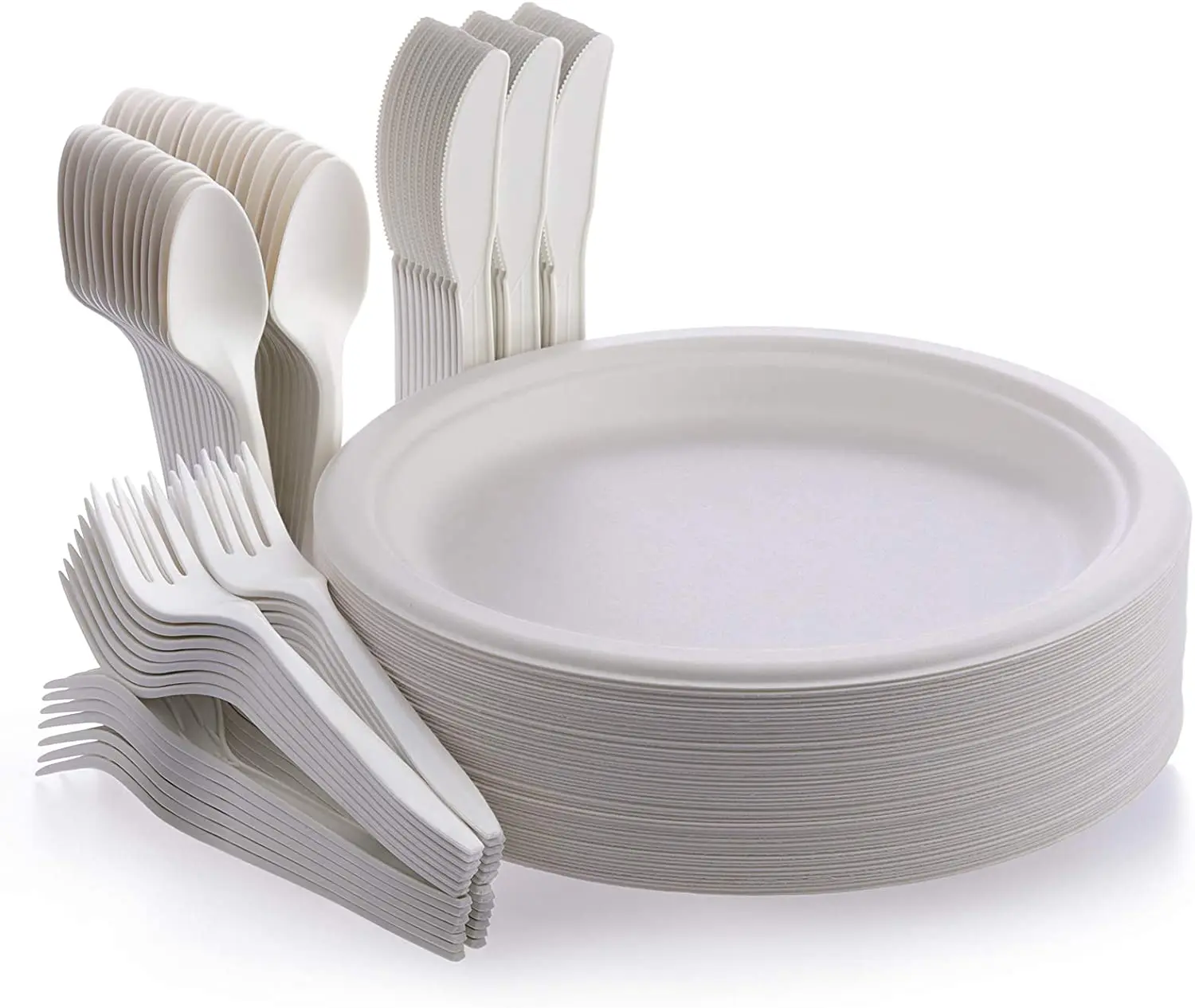 Compostable And Biodegradable Sugarcane Bagasse Eco-friendly Dinnerware ...