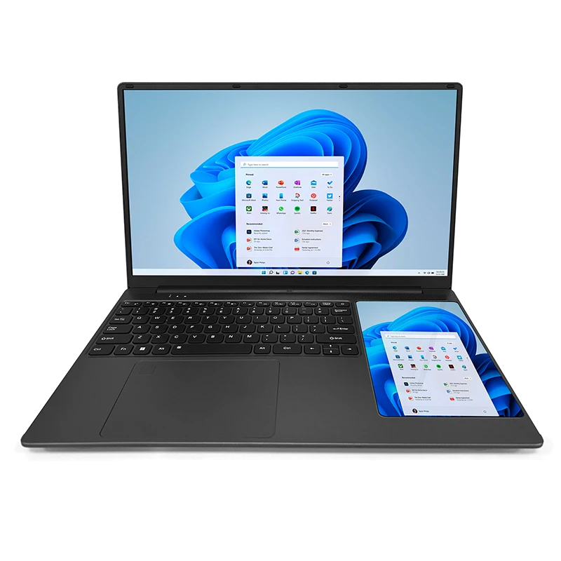 Dual Screen Laptop 15.6 Inch + 7 Inch Touch Screen Intel N95 Processor ...