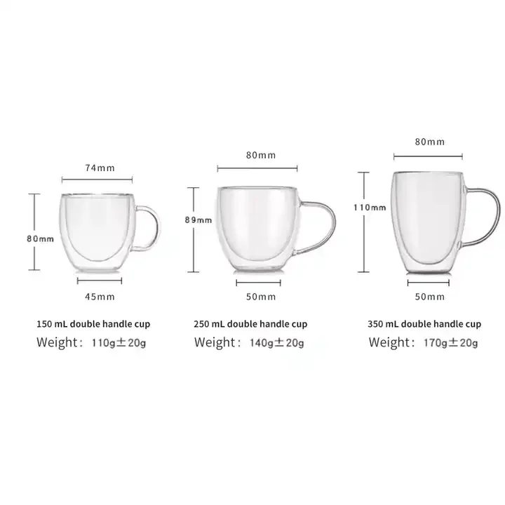 Wholesale Double Wall Glass Coffee Cup Double Wall Glass Cup Espresso ...
