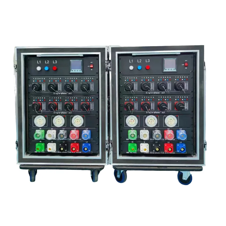 19 Pin Socapex Power Distribution Box With 400A Camlock Main Inpout and ...