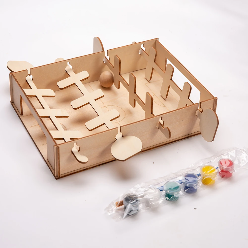 DIY Mini Wooden Foosball Kids Toy - Educational & Creative
