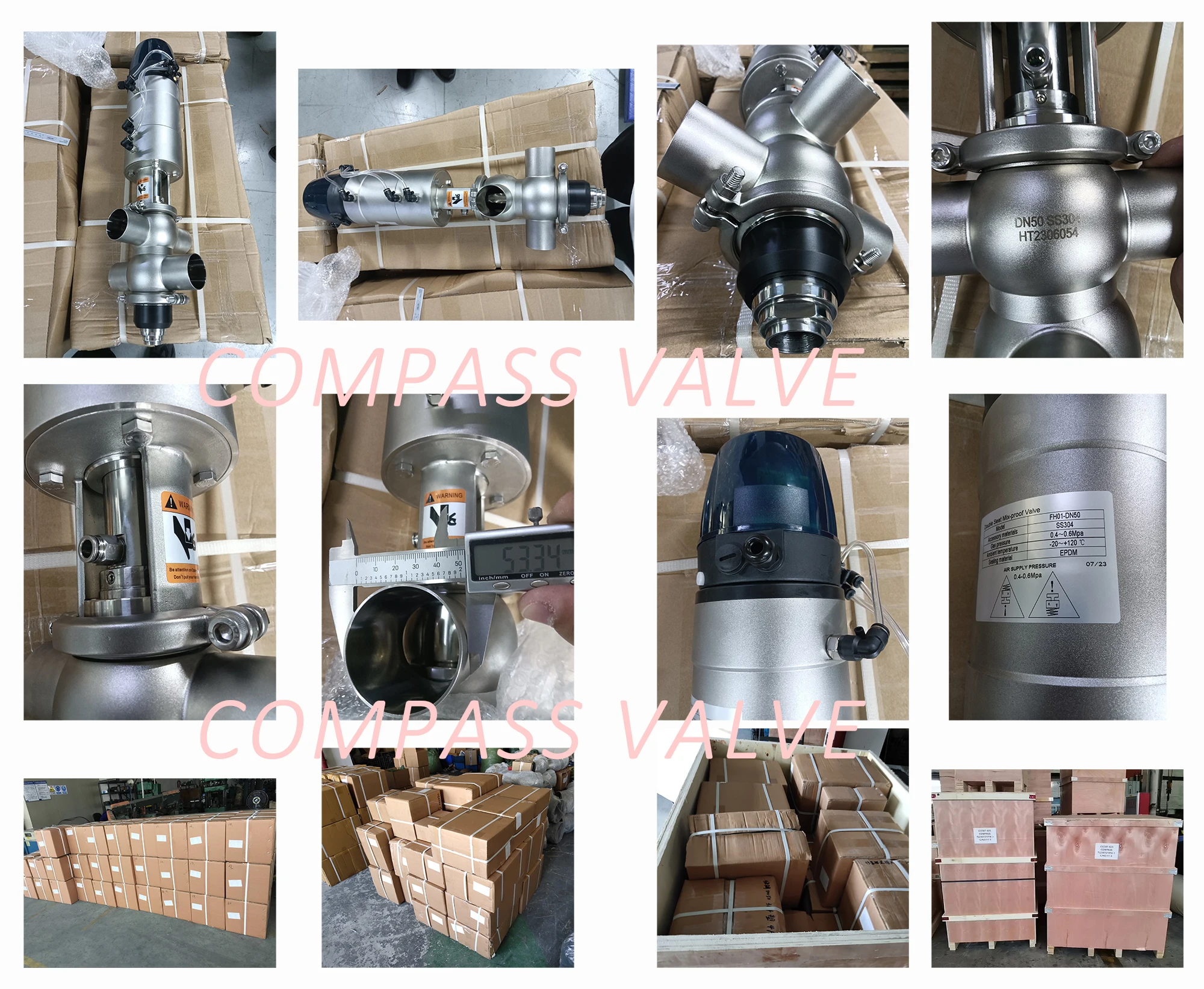 Food Grade Diverter Control Valve Sanitary Stainless Steel 316L Mix ...