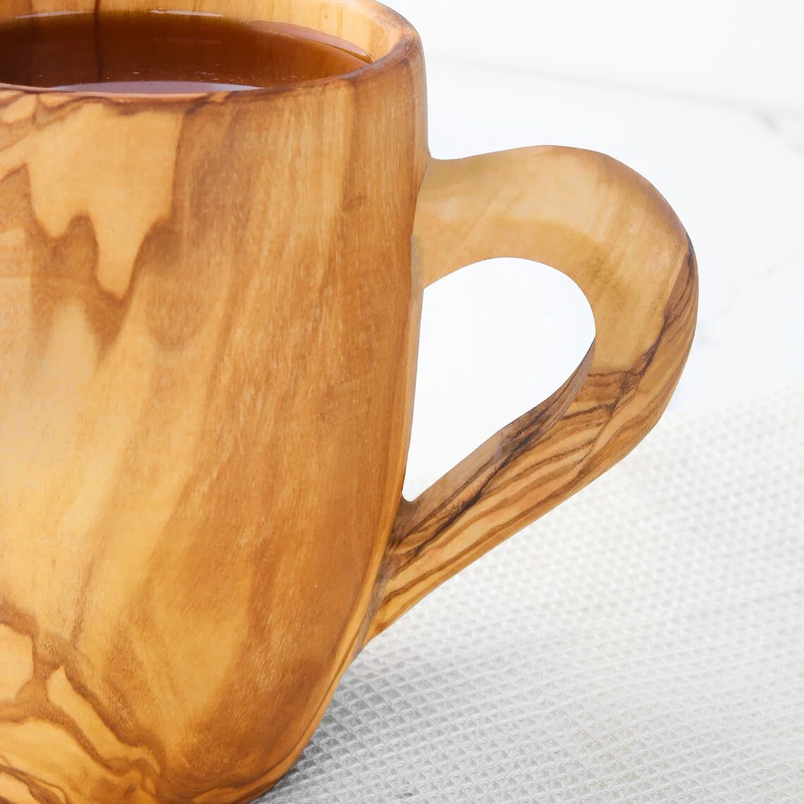 Large Wooden Mug Wooden Cup Handmade Olive Wood Handmade Mug for Warm ...