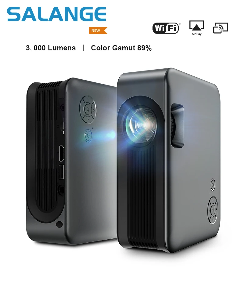 2022 Salange A30 Portable Mini LED Projector - Smart TV