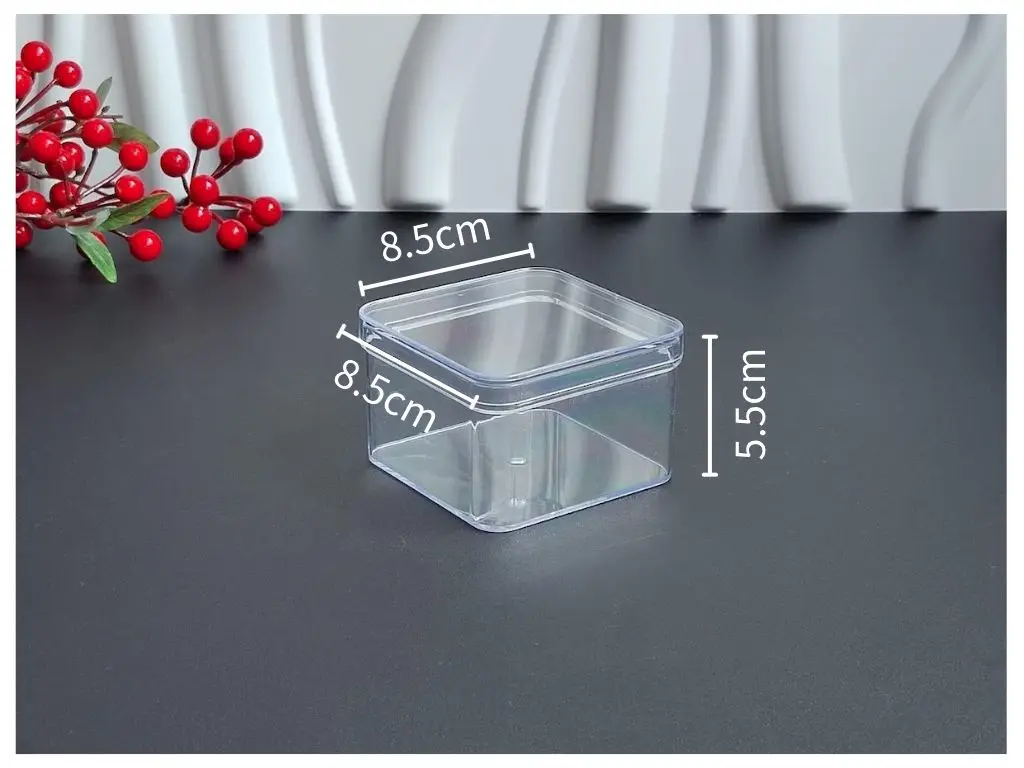 PS Plastic Transparent Square Packaging Boxes for Candies