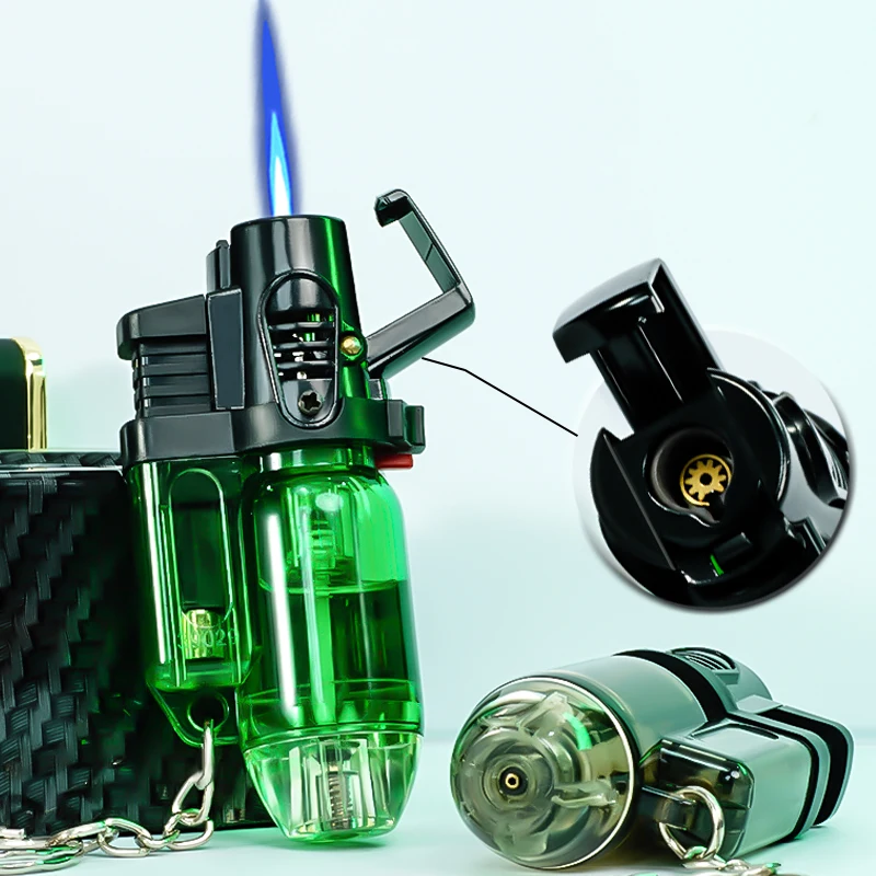 Mini Gas Torch Lighter Windproof Jet Flame Lighter With Key Chain ...