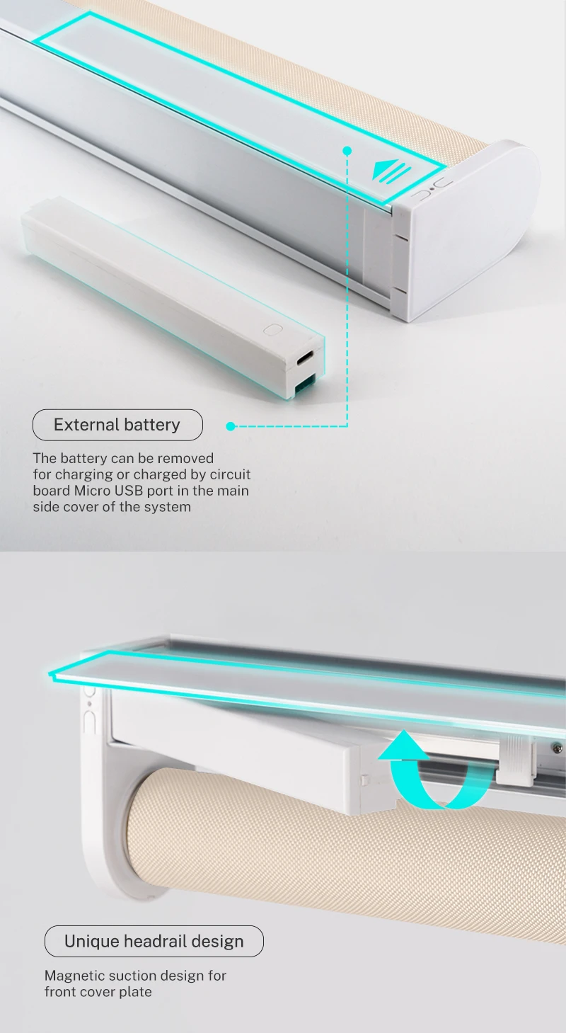 TUYA Remote Controlled Battery-powered Indoor Window Blinds Smart ...