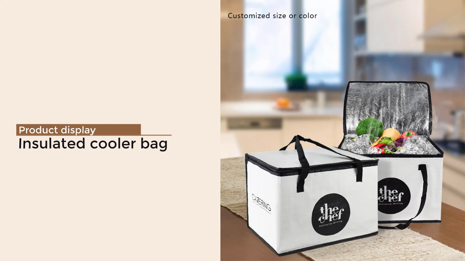 Promotional Foldable Pp Woven Insulated Thermal Cooler Bag Waterproof ...